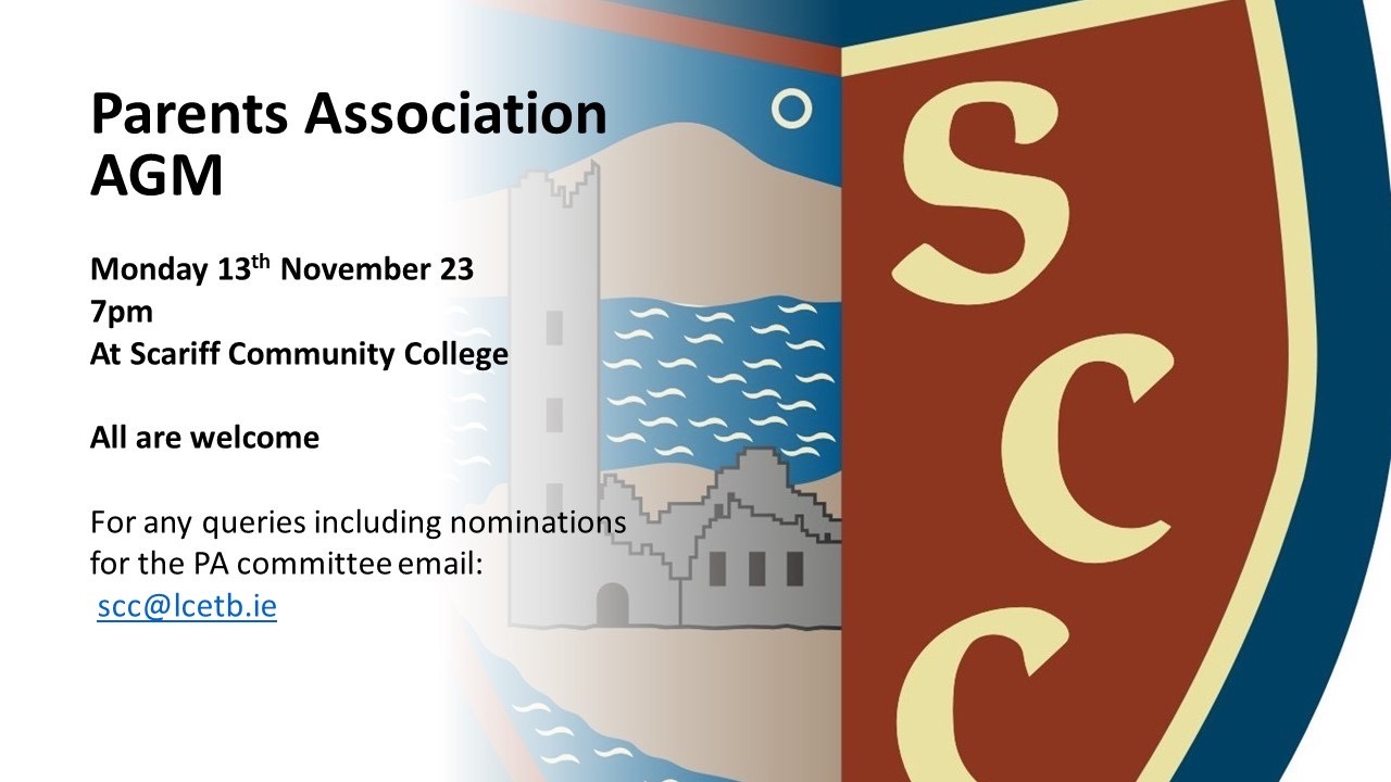 AGM of SCC Parents' Association - Scariff Community College